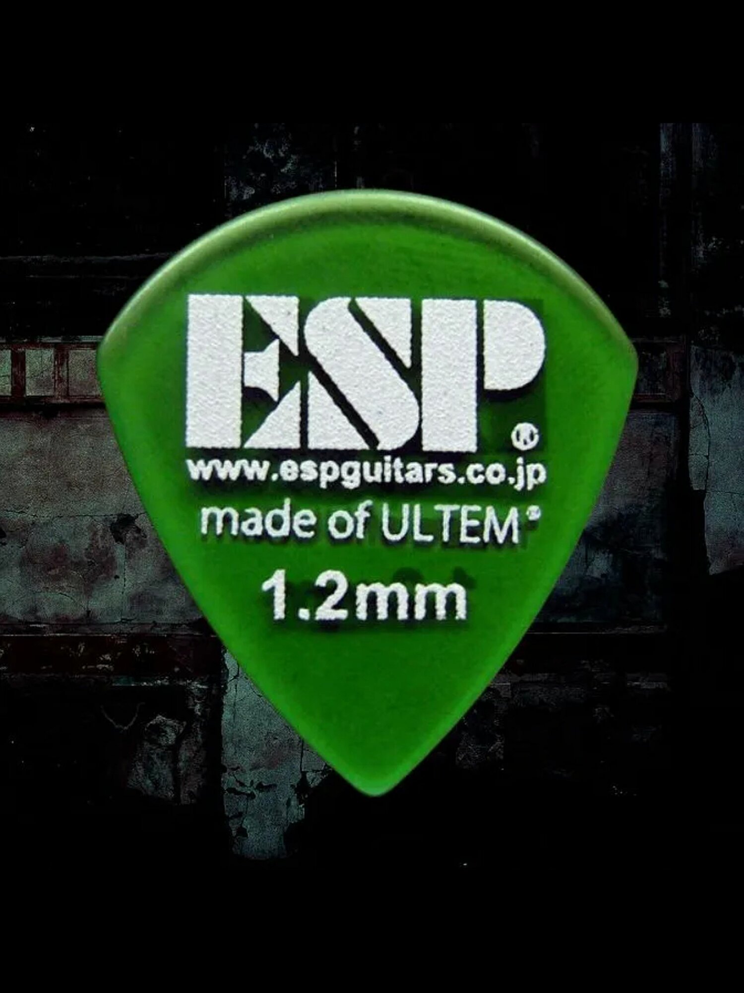 Медиатор для гитары, ESP, 1.22 мм, Ultem, форма Jazz, PJ-PSU12 Green