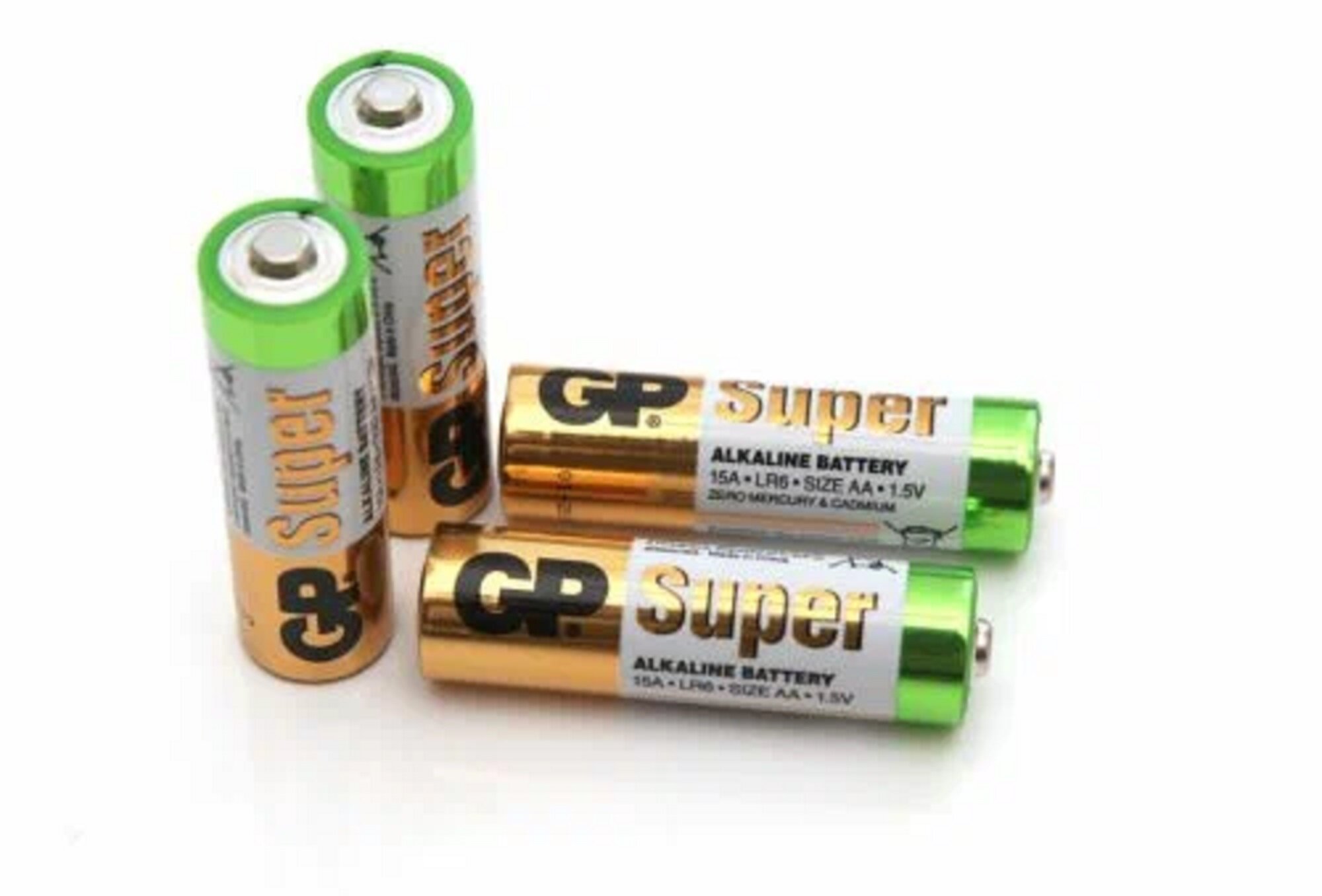 Батарейка GP Super Alkaline 15ARS LR6 1.5V, 4шт, size AA, в пленке