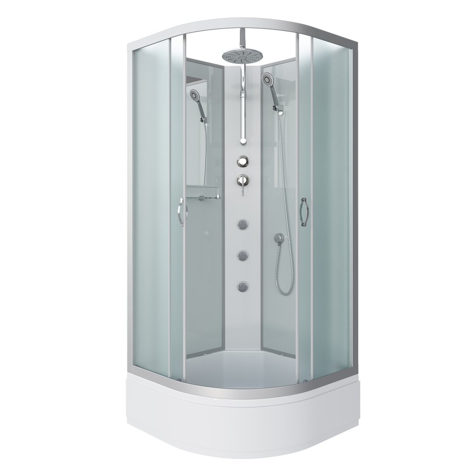 Душевая кабина Niagara Classic NG-3302-14BKTG (100х100х210) средний поддон(26см), стекло матовое,4 места