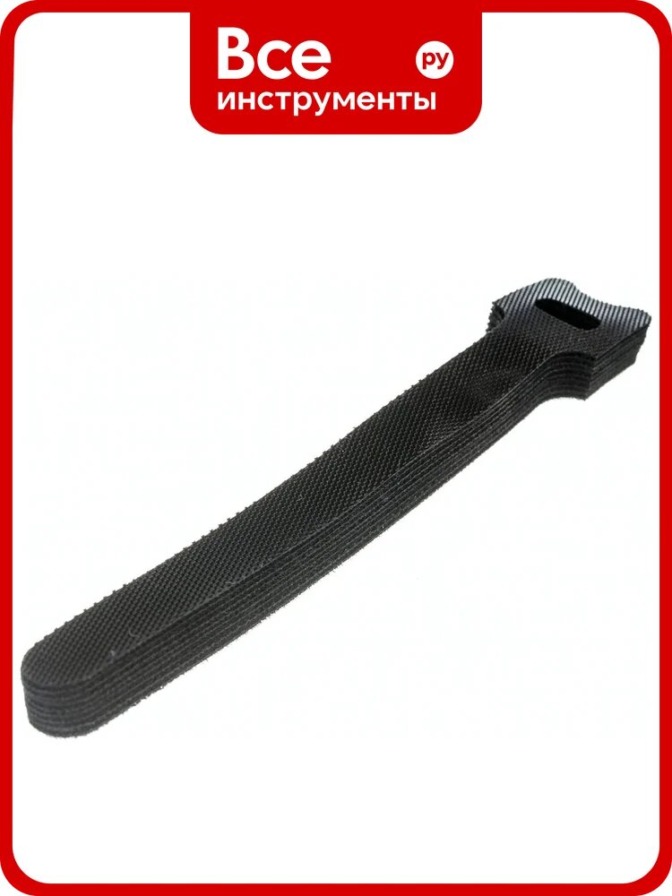 Велькро стяжки FORTISFLEX КСВ 12х135 черный 59294