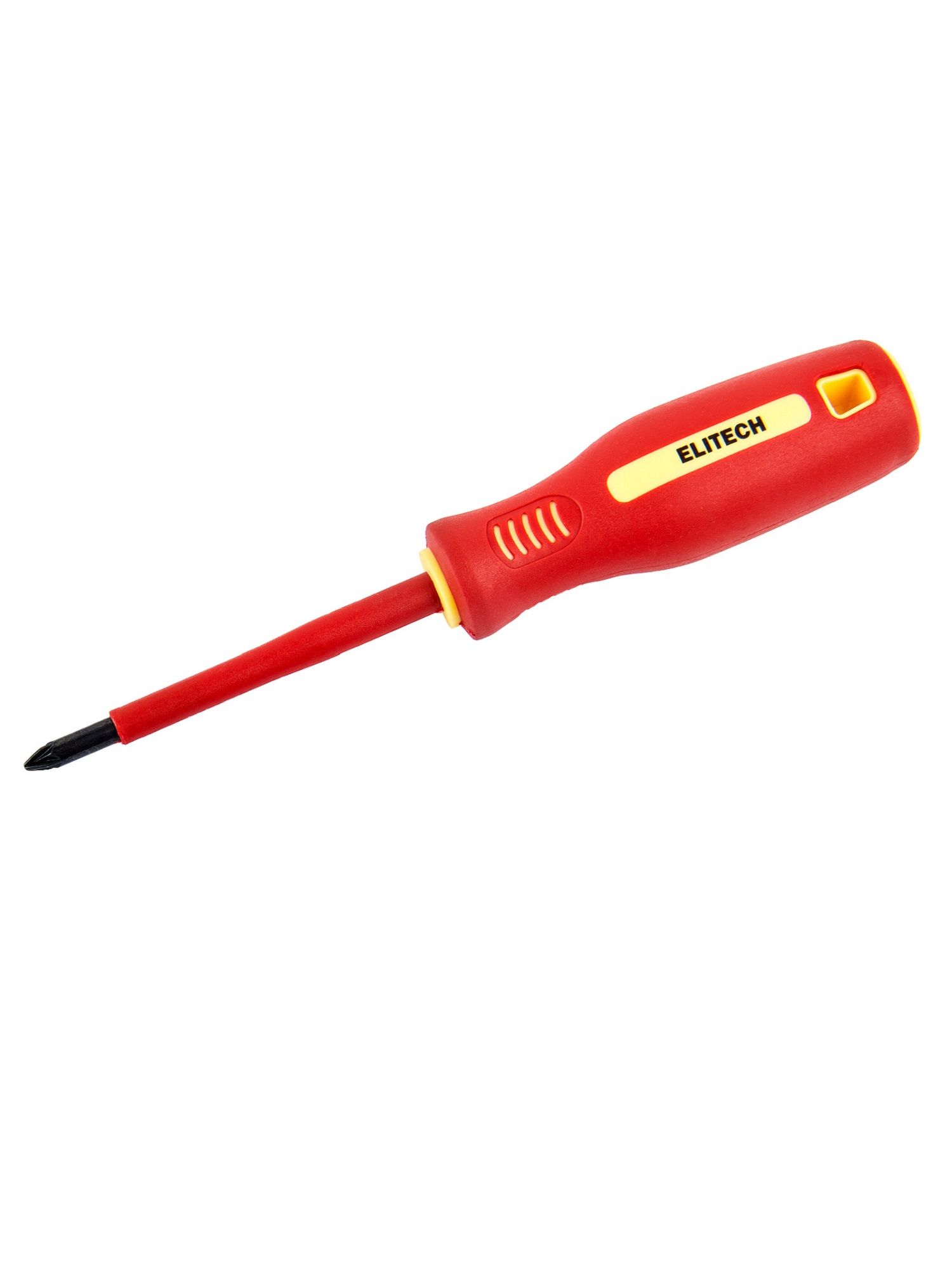 Отвертка крестовая диэлектрическая Elitech 231302, PZ1x80 мм