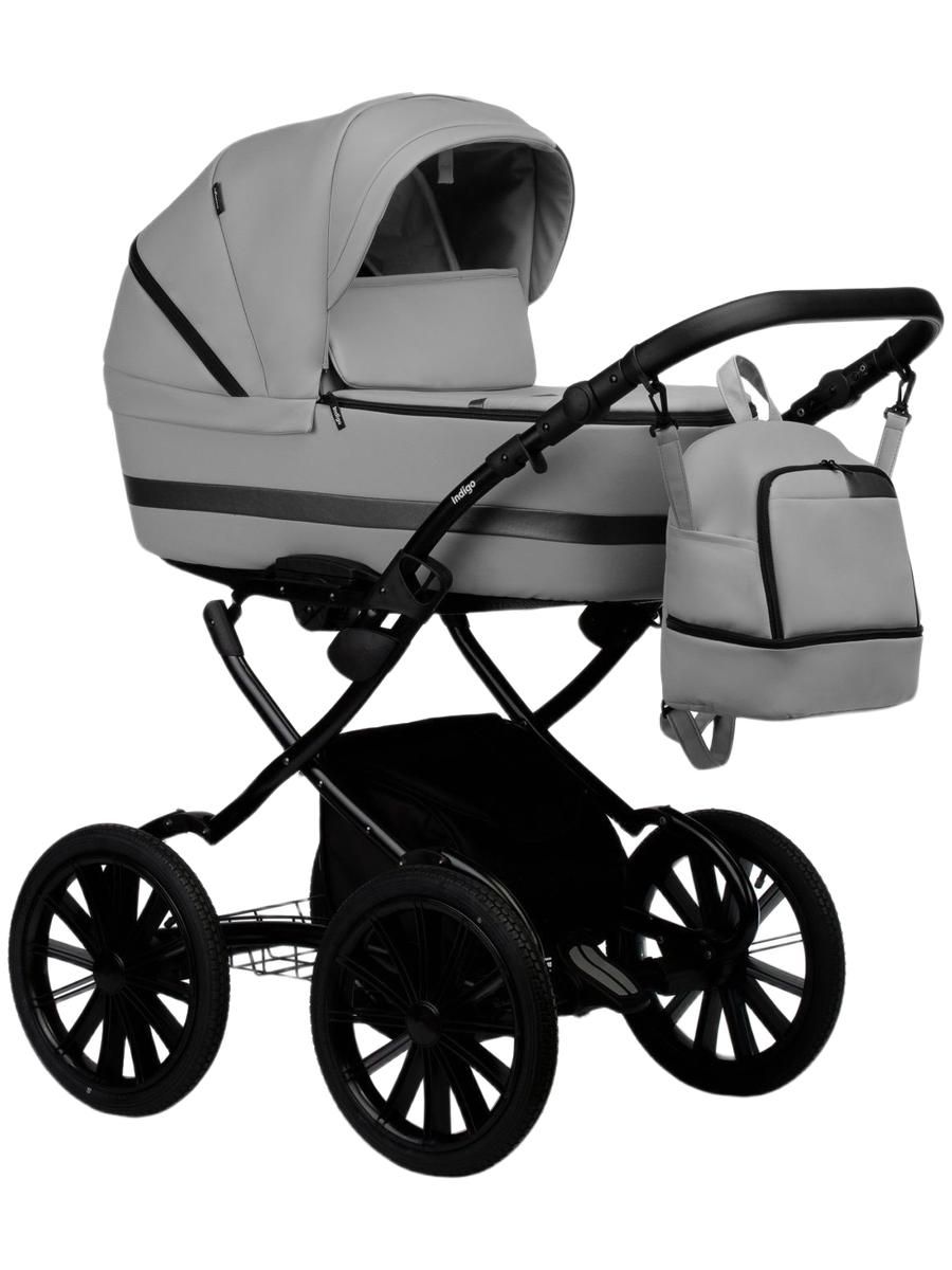 Коляска 2 в 1 Indigo AVEO ECO Plus 14" ae 05 (св. серая кожа)