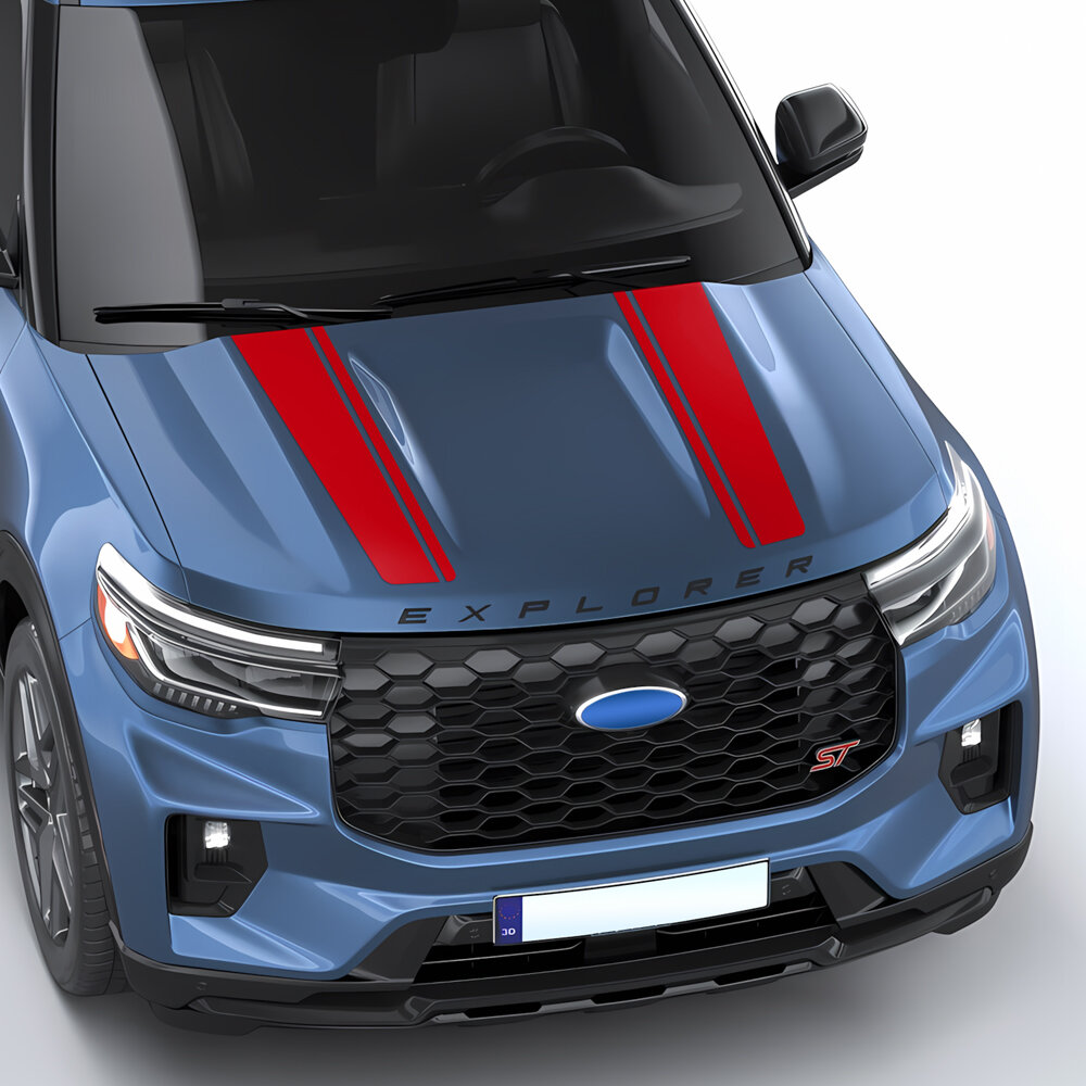 Наклейка на капот автомобиля 90×20 см, специально для Ford Explorer, водонепроницаемая тюнинговая наклейка