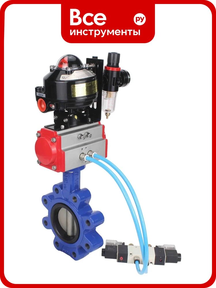 Затвор DN-ru QT450-304-EPDM-2W-Fb-H Ду50 Ру16 LUG пн. привод, пн. распред, БПВ, БКВ D050-51683