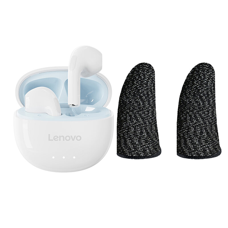 Беспроводные наушники Lenovo Race Series, new white, с игровыми накладками на пальцы