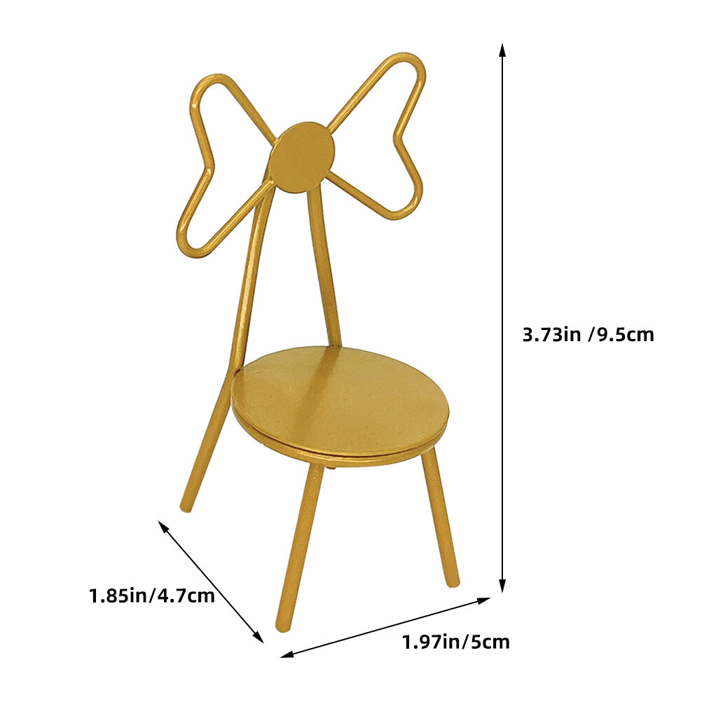 2 Штуки Мини Кресло Для Декора Маленький Стул Золотой 9 50X5 00X4 70Cm
