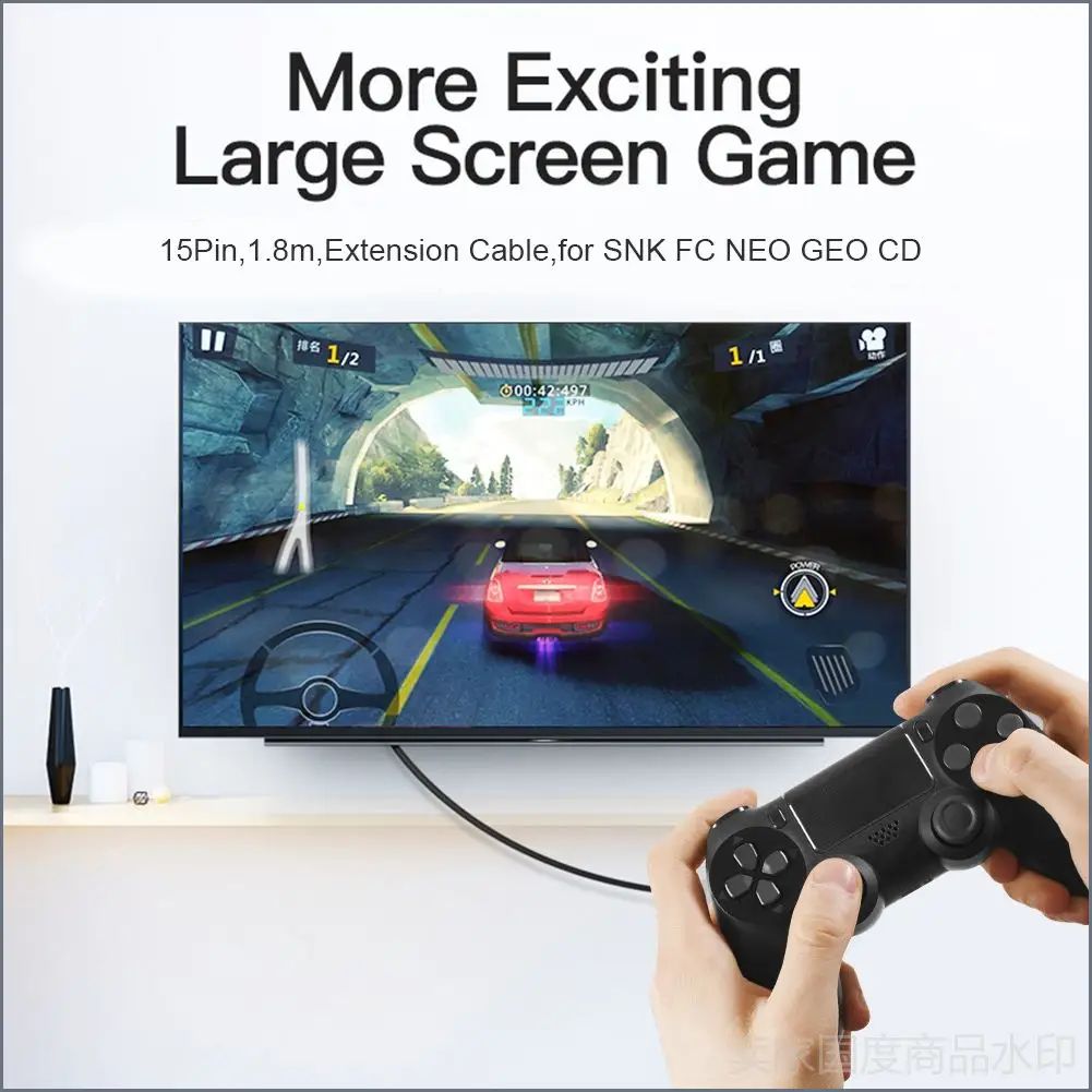 Удлинитель кабеля для джойстика SNK Neo Geo, 15-конт, 1.8 м