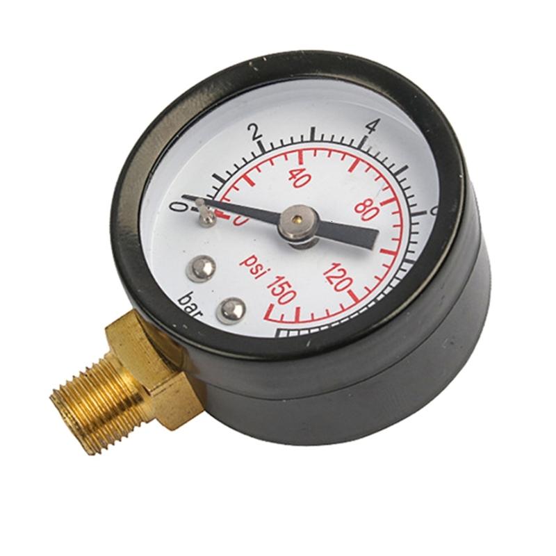 Манометр для компрессора, 1/8" NPT, нержавеющий корпус, манометр