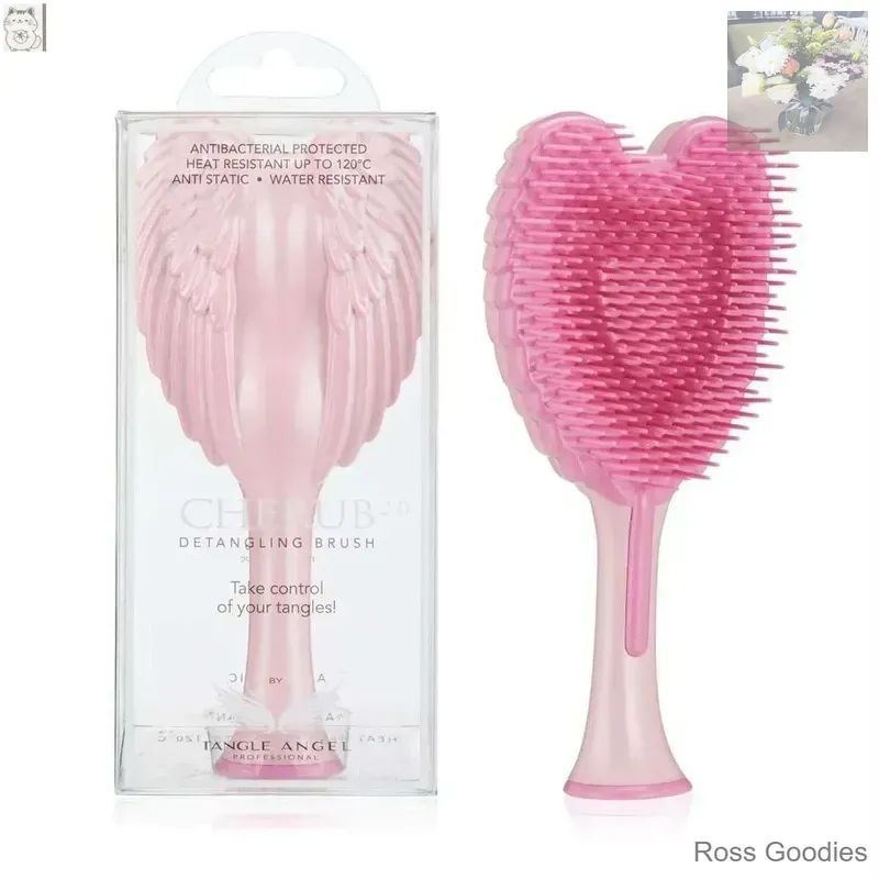 Массажная детская расческа для волос Tangle Angel Cherub 2.0 Gloss Pink