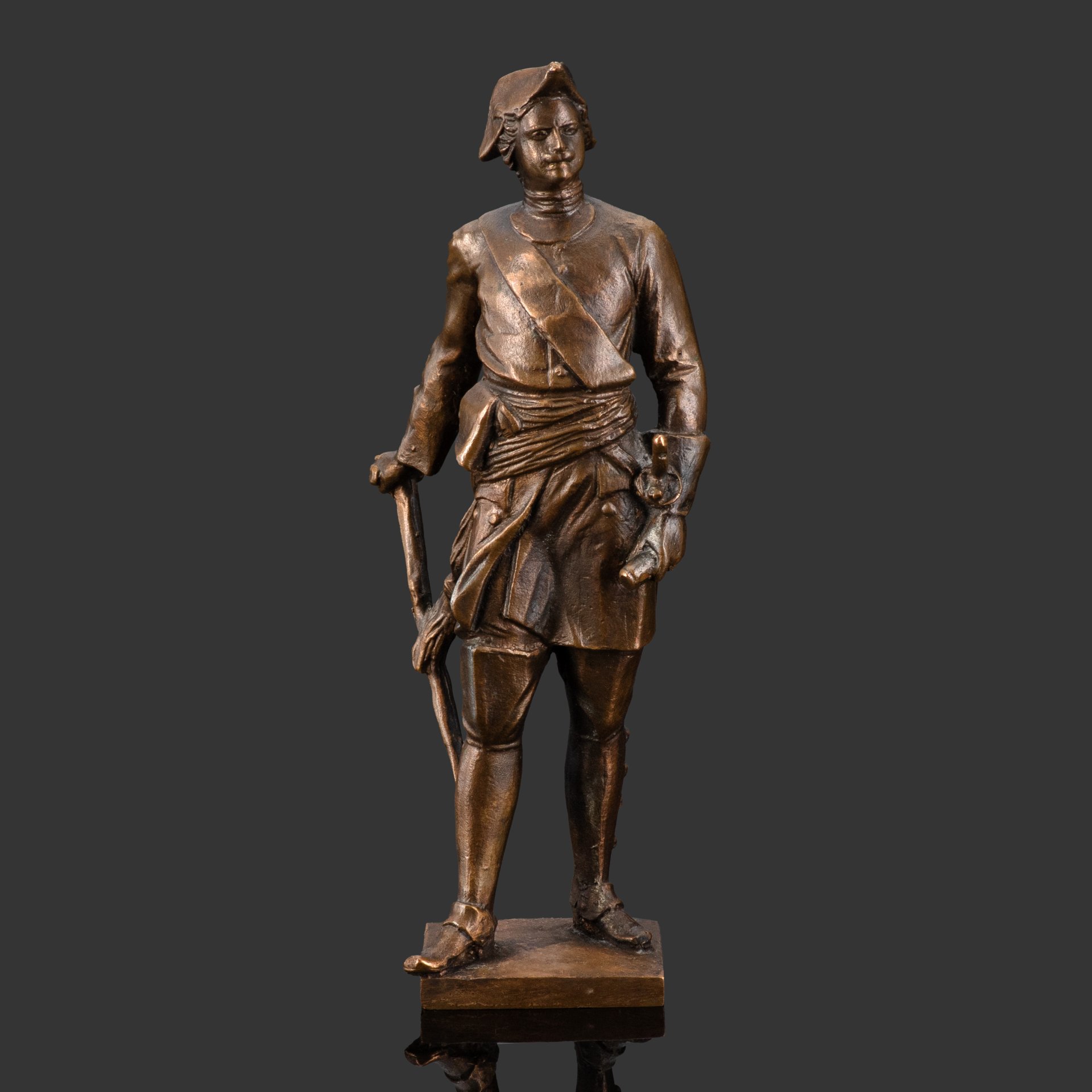 Статуэтка "Петр I", бронза, литье, СССР, 1970-1990 гг.