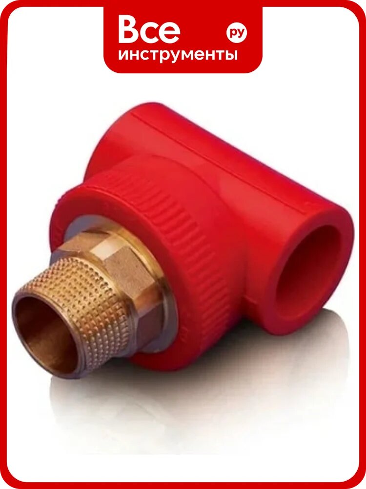 Тройник Blue Ocean "Fire Secure" (нар) - 40x1 1/4" под ключ, противопожарный полипропилен Fire-S-B1 PPRF/HETT(R)-40х1.1/4"