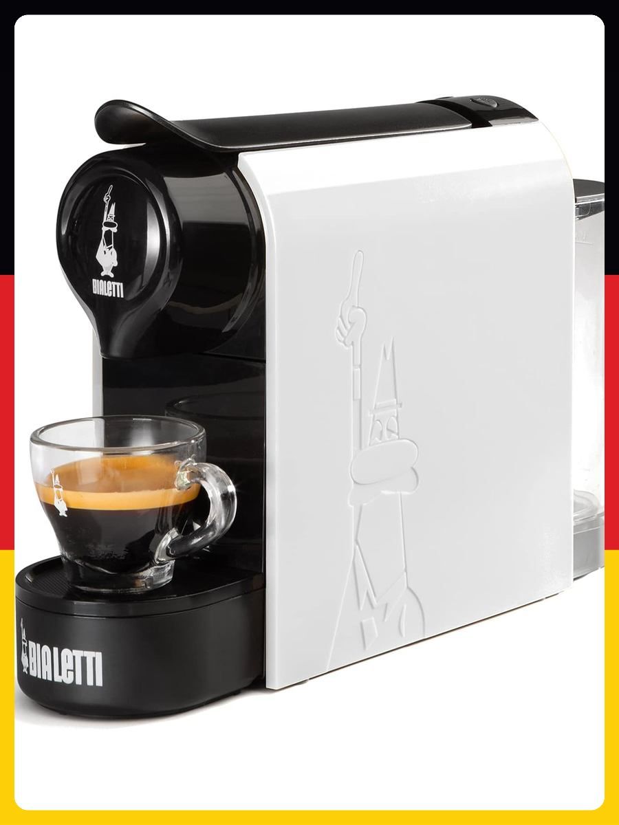 Bialetti Капсульная кофемашина Gioia Super Compact Espresso Coffee Maker for Aluminum Capsules, 500 ml Container, 1200 W, White, белый