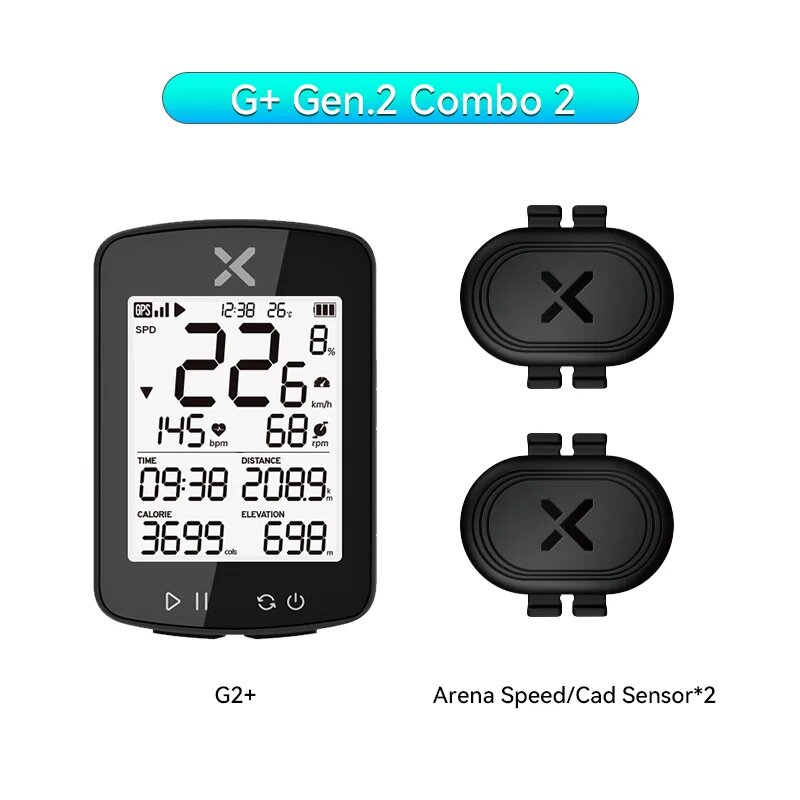 XOSS G2 Plus велокомпьютер GPS Sensor Bundle2