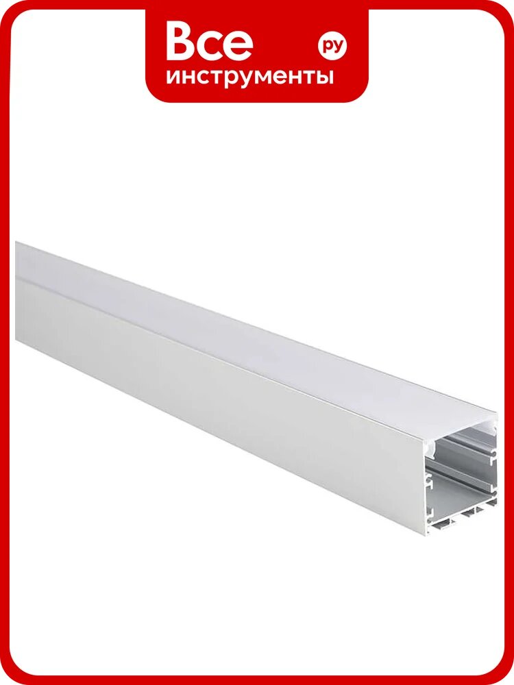 Комплект Jazzway из анодированного накладного профиля PAL 3535 (комплект 2м; 2 глухих заглушки; рассеиватель матовый; 4 клипсы крепежных) 5049925