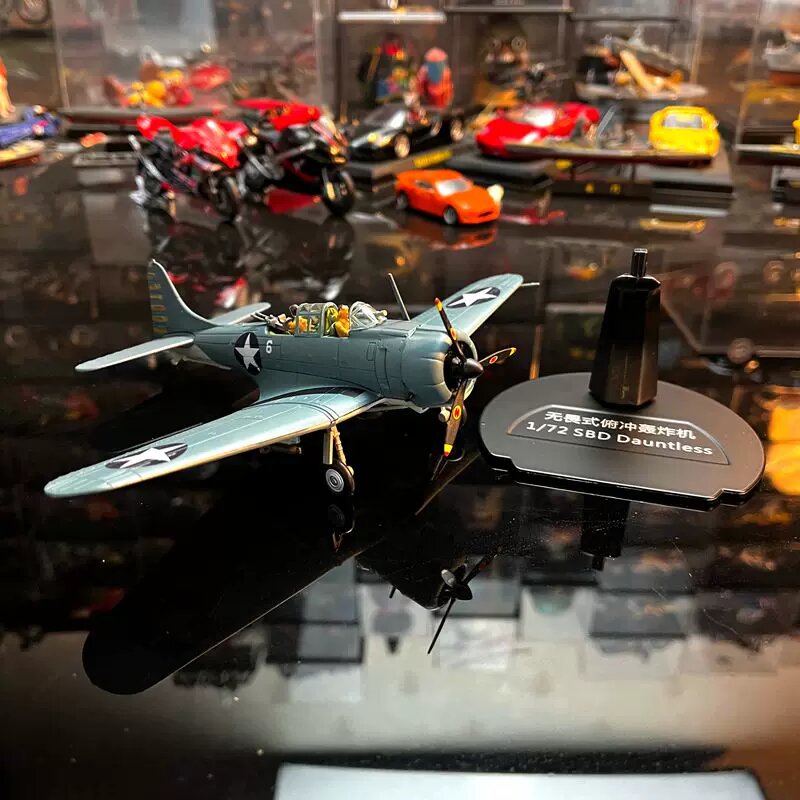 Коллекционная модель самолета SBD-3 Dauntless 1:72 из сплава, оригинальная версия, винтажный самолет Второй мировой
