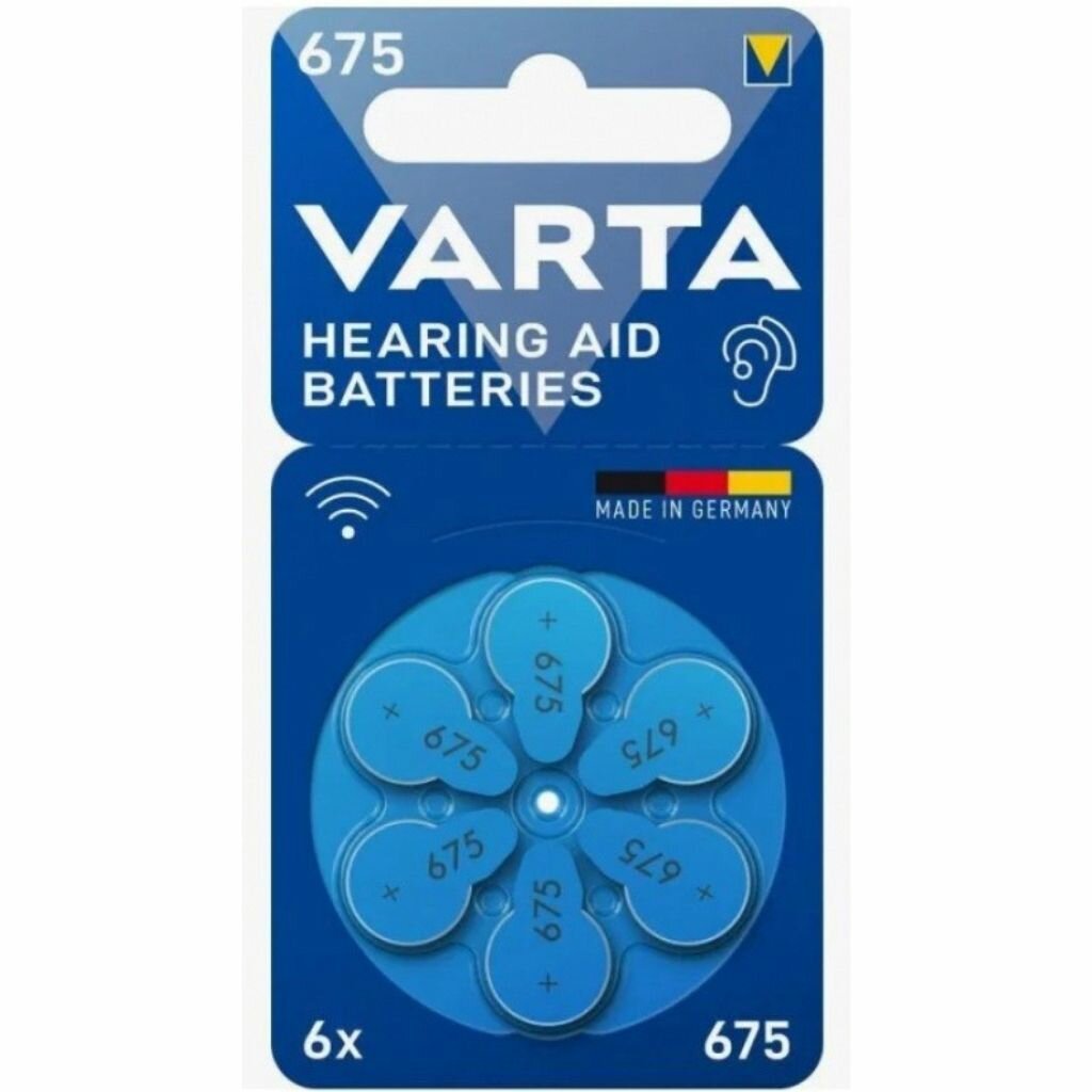 Батарейка VARTA Hearing Aid ZA675 BL-6