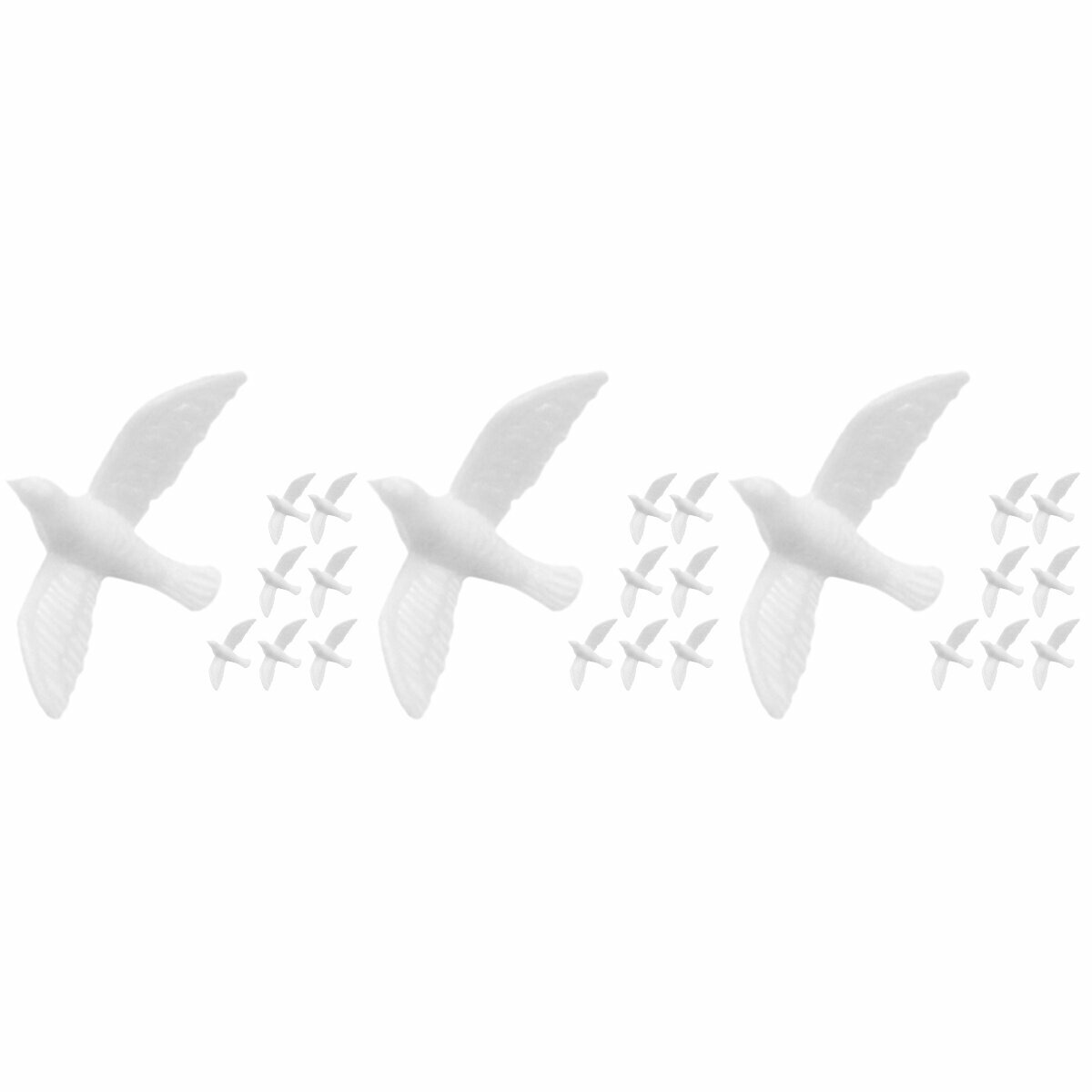 Миниатюрные белые голуби из смолы для оформления учебной комнаты и кукольного дома, набор из 24