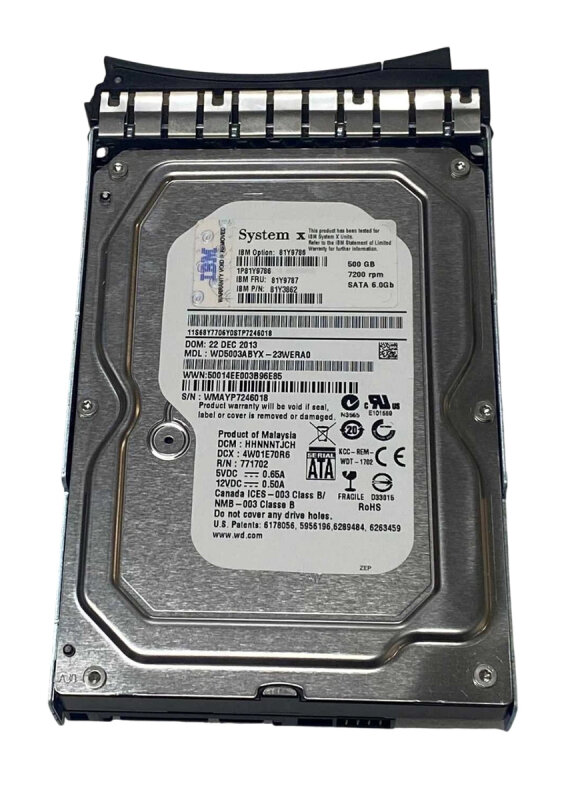 Жесткий диск Lenovo 81Y9787 500Gb 7200 SATAIII 3.5" HDD