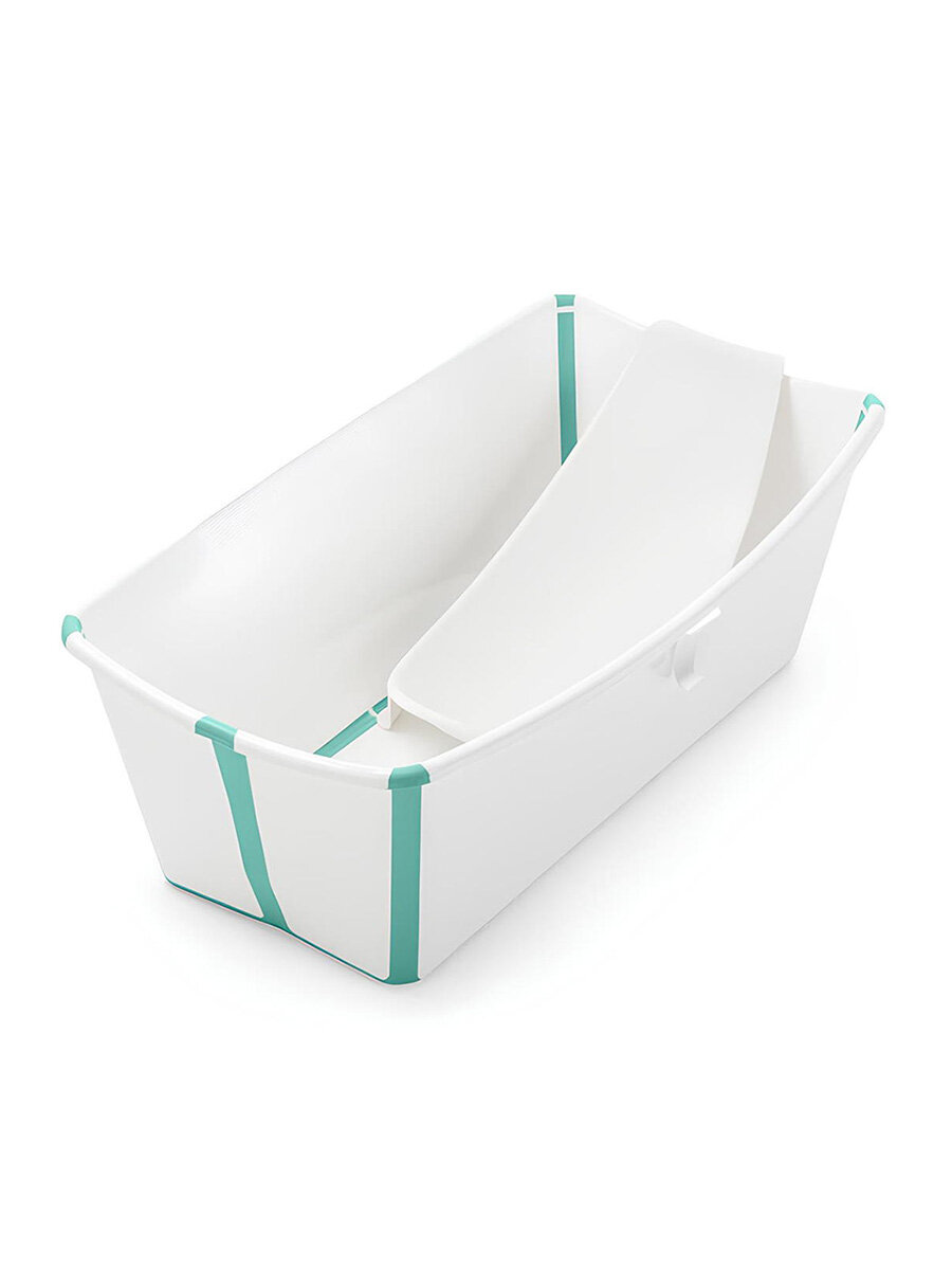Ванночка с горкой Stokke Flexi Bath Bundle, Tub with Newborn Support White Aqua 531505