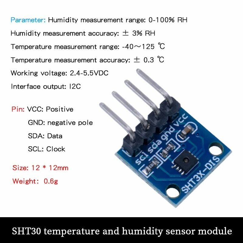 WAVGAT SHT30 SHT31 SHT35 модуль датчика температуры и влажности Синий, SHT30