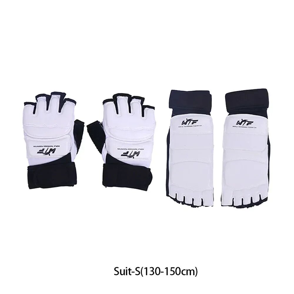 Перчатки и защита для тхэквондо, черные, Suit-S(130-150cm)