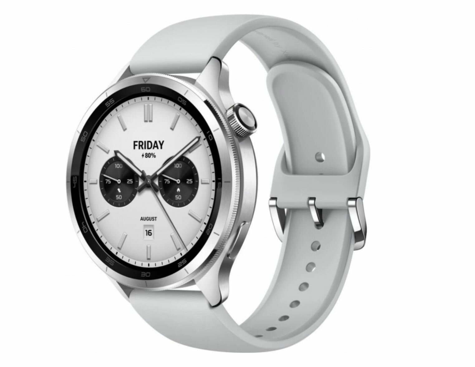 Смарт-часы Xiaomi Watch S4 (HR9197GL) 47мм, 1.43", серый/серебристый