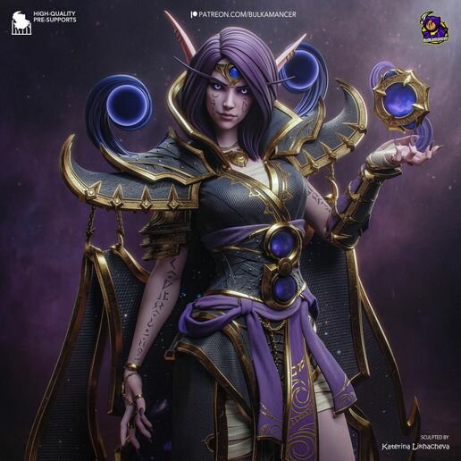 Сборная модель Xal'atath (World of Warcraft), 300мм, 1/8 для покраски