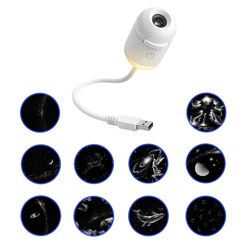 Проектор звездного неба Mini Projector lamp-10 slides