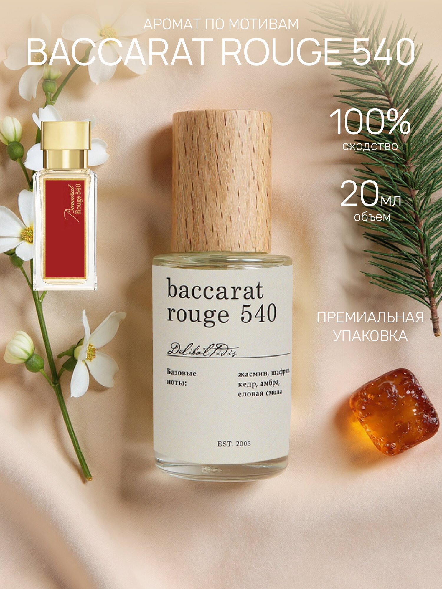 Духи масляные стойкие Baccarat Rouge 540 бакара руж со шлейфом