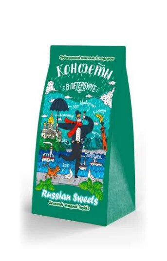Конфеты-леденцы Настоящий сувенир «В Петербурге», мята, 80 гр