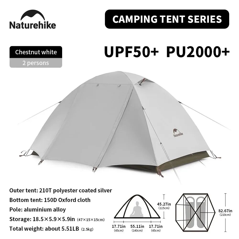 Naturehike Cloud River 2 трёхместная палатка