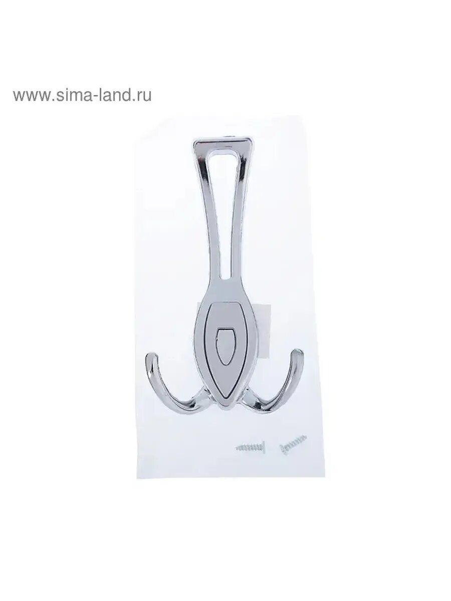 Мебельный крючок с тремя крюками хромовый