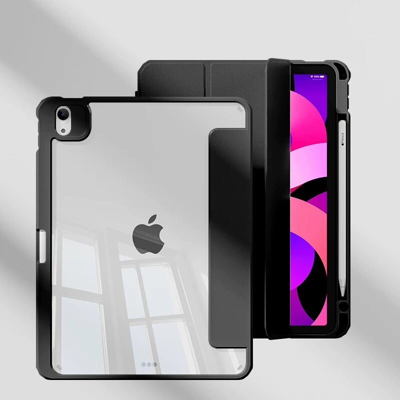 Чехол для iPad mini6 защитный Темно-серый Магнитный разъемный с закаленным стеклом