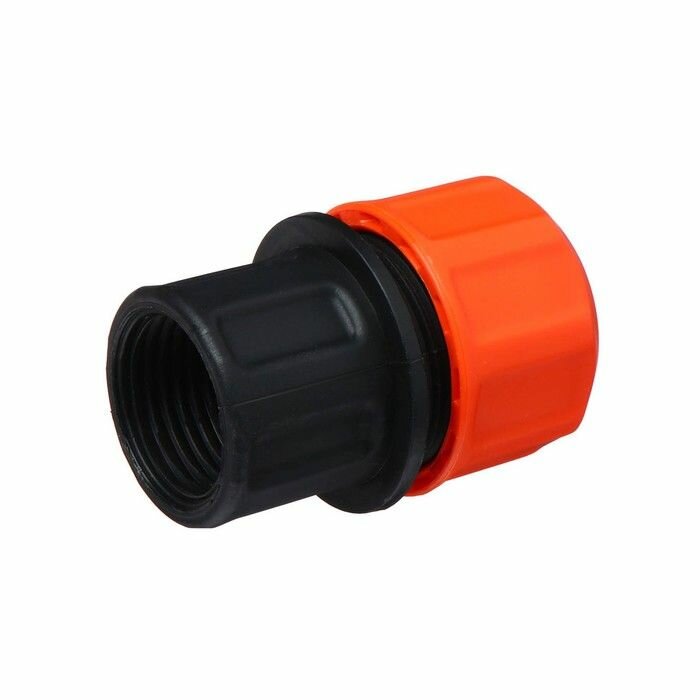 Коннектор, внутренняя резьба 1/2", цанговое соединение 1/2" (12 мм), пластик, Жук