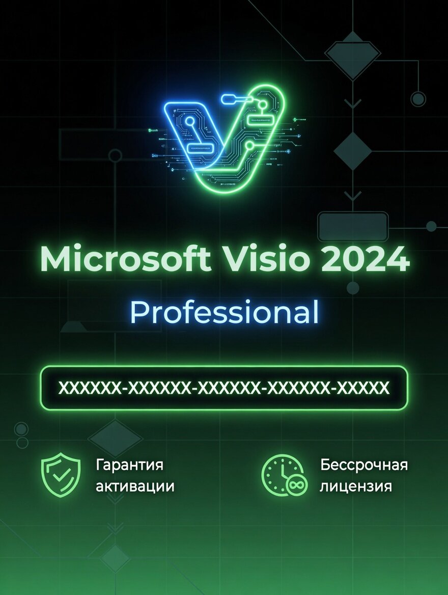 Microsoft Visio 2024 Pro (LTSC), ключ активации, бессрочная лицензия для Windows 10/11 — фото 1