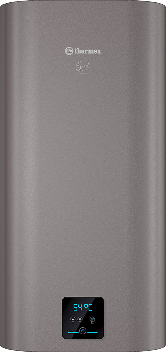 Водонагреватель накопительный Thermex Smart 80 V, электрический настенный, плоский, 80 л, серый