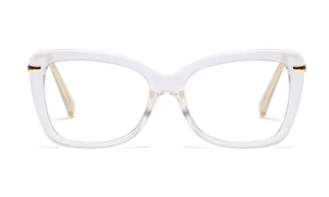 CCspace женские очки "кошачий глаз" C7 clear clear, Белый
