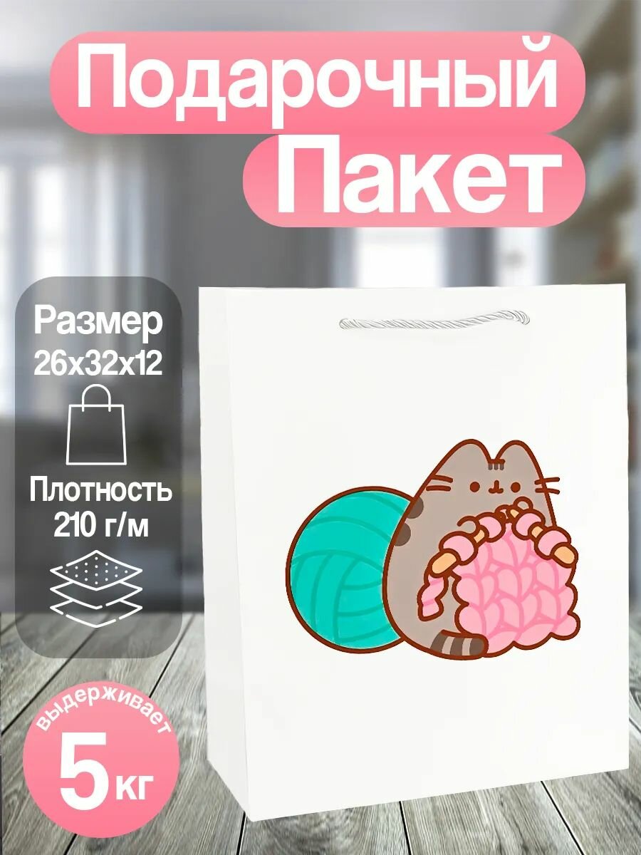 Пакет подарочный пушин кот