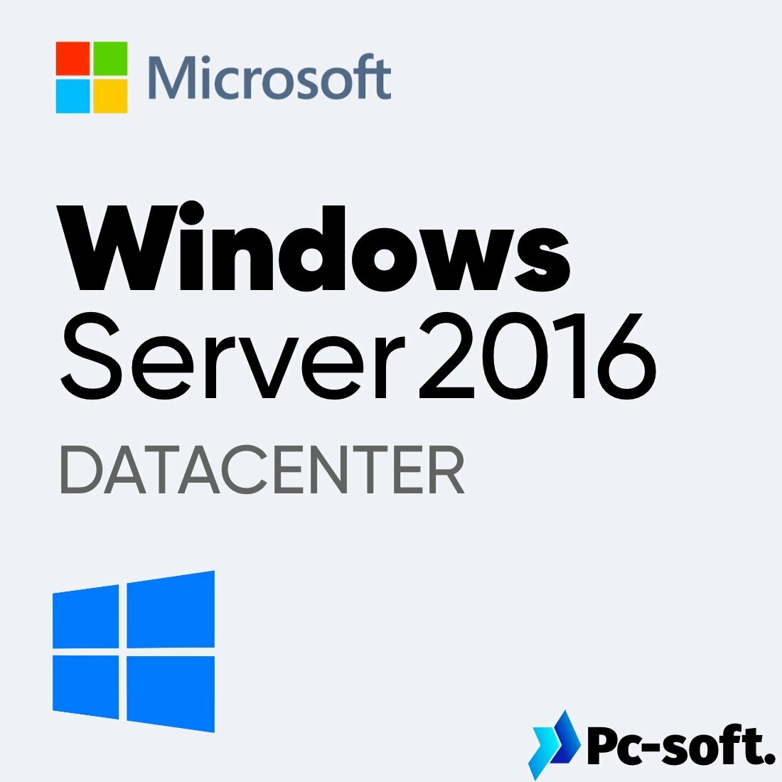 Microsoft Windows Server 2016 Datacenter, ключ, лицензия для одного ПК, x64, русская версия
