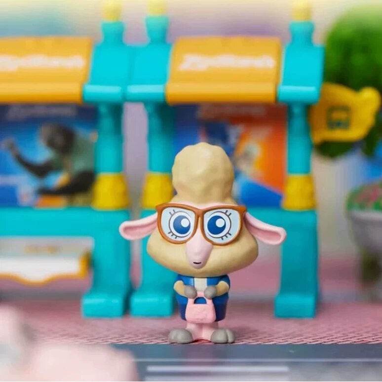 Мини-фигурки Miniso Zootopia Bus Stop Blind Box: Ник, Джуди, Лайтнинг – милые коллекционные украшения и подарки Мэр Ян