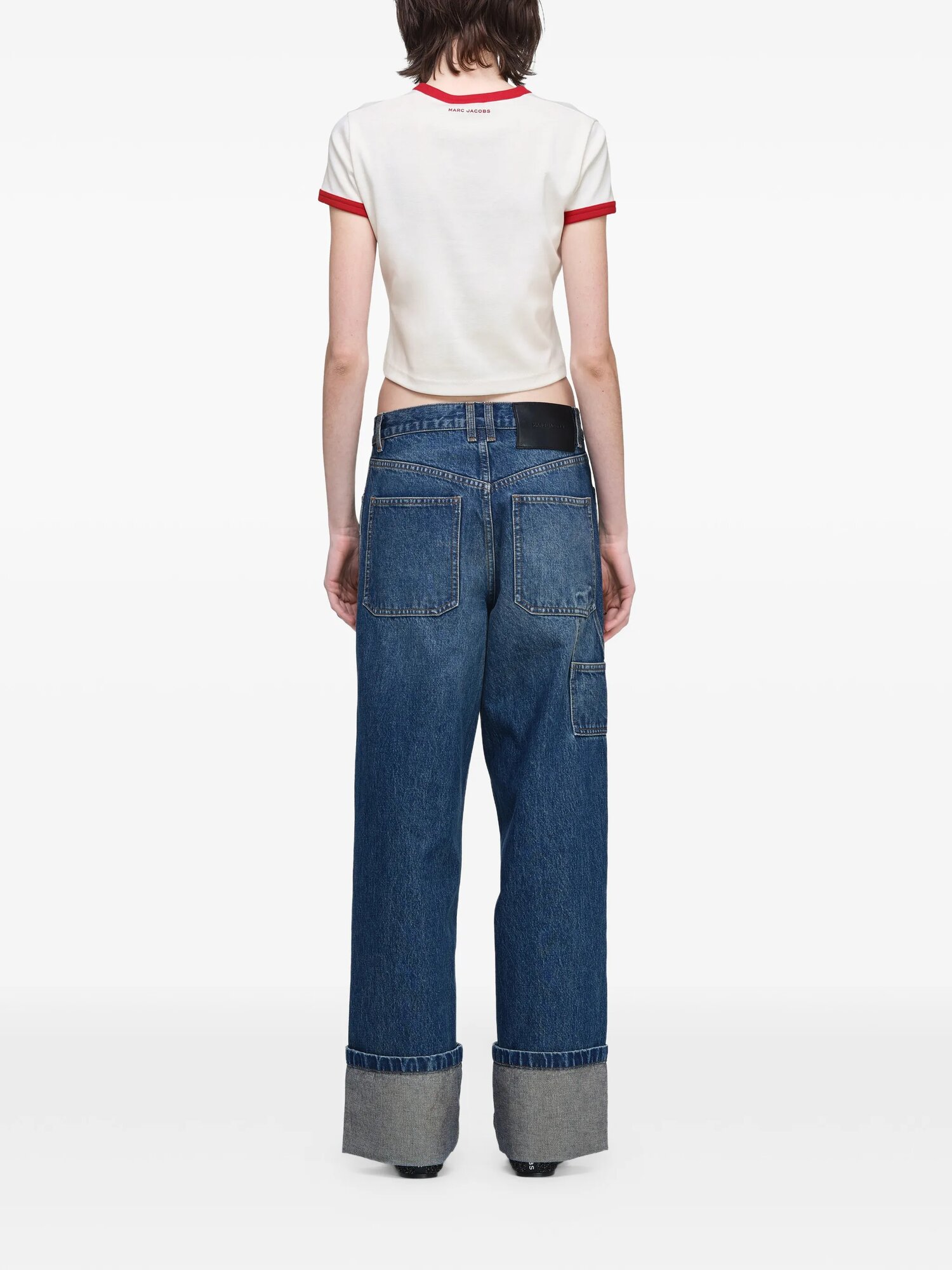 Футболка MARC JACOBS Pop J Marc, размер 42, бежевый/белый — фото 1