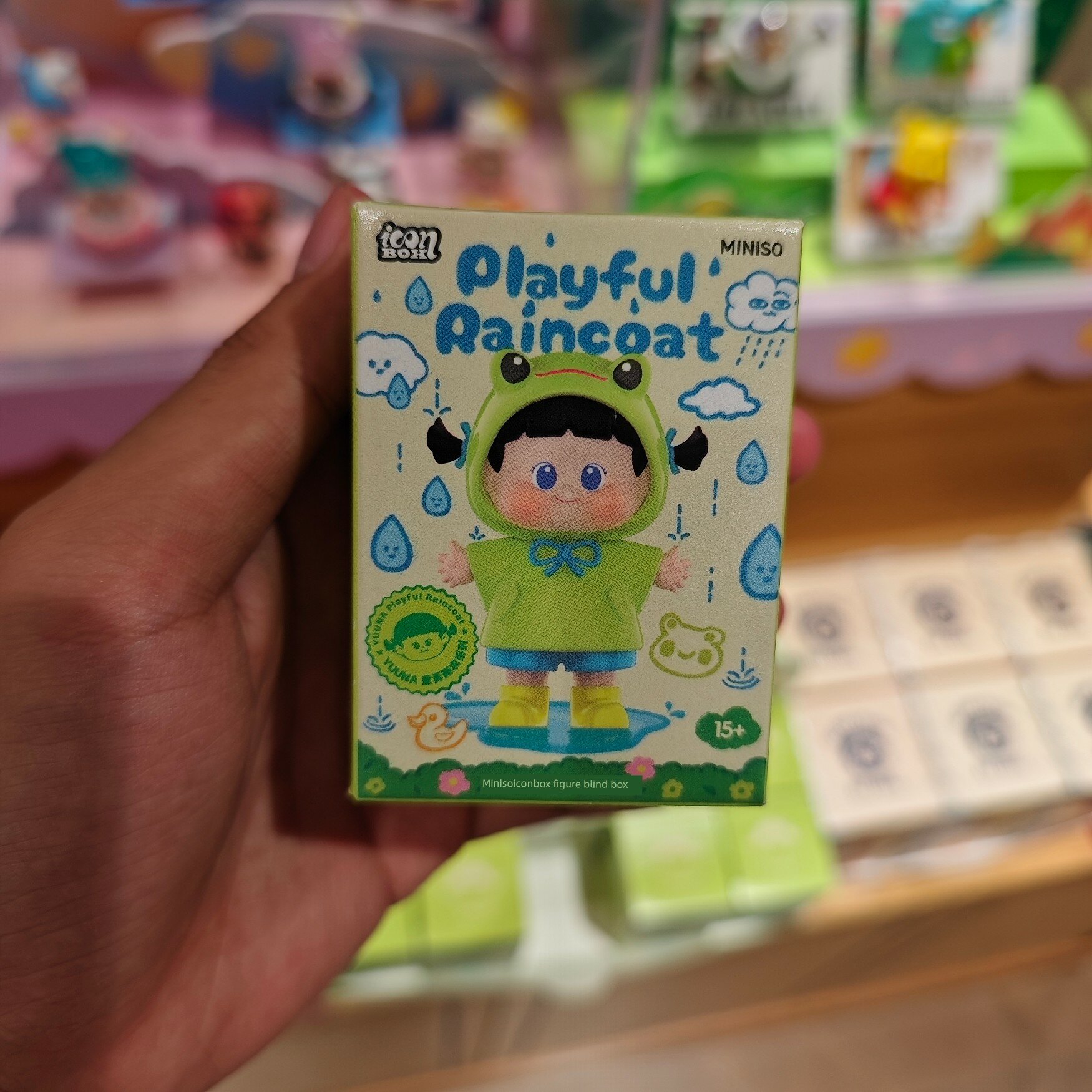 Серия детских дождевиков MINISO YUUNA с фигуркой в коробке (слепая коробка) MINISO Детский дождевик YUUNA в формате