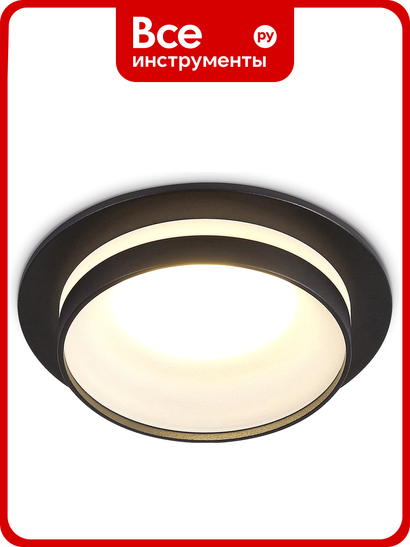 Светильник встраиваемый AMBRELLA LIGHT BK черный GU5.3 D92*36 TN30708, техно стиль, металлический корпус, круглая форма