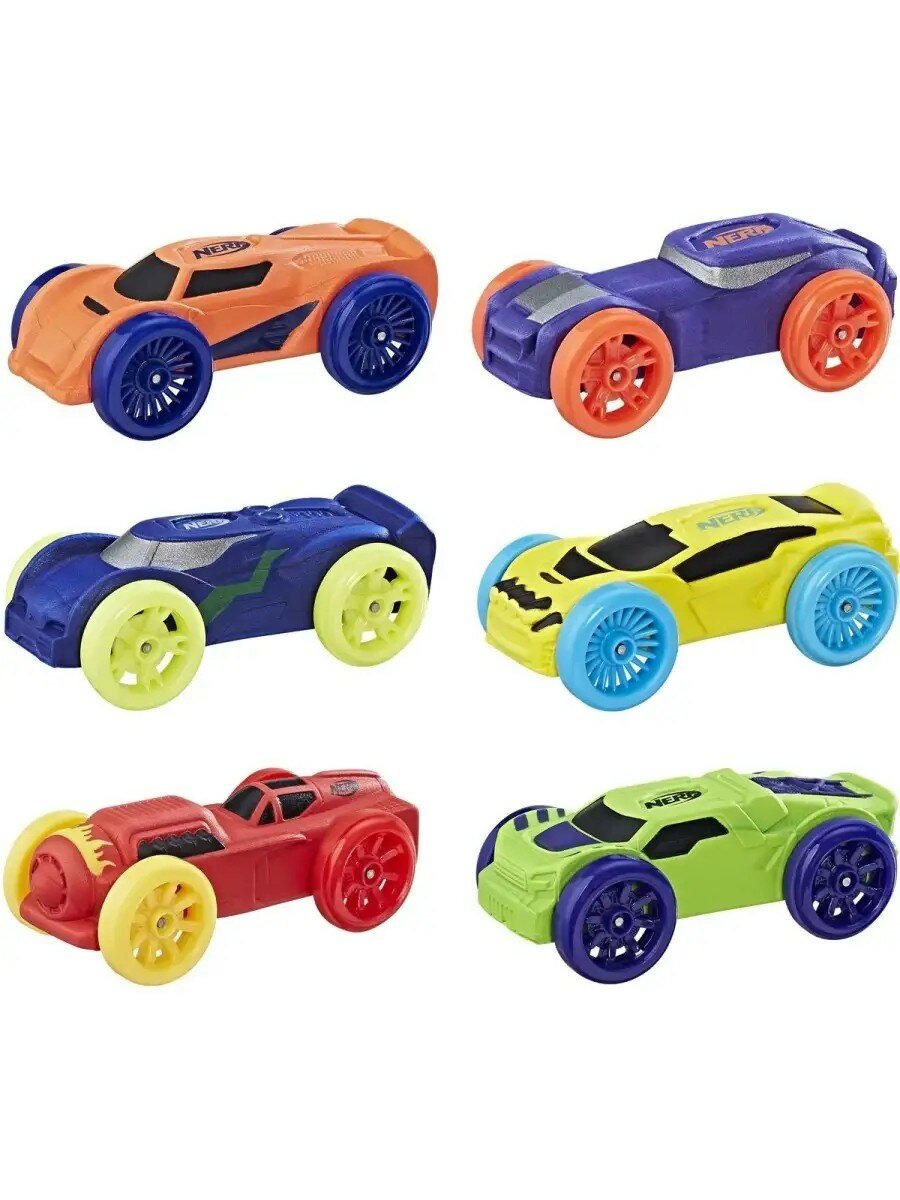 Машинка Nerf "Нитро", 6 шт C3171 для детей от 4 лет разноцветный — фото 1