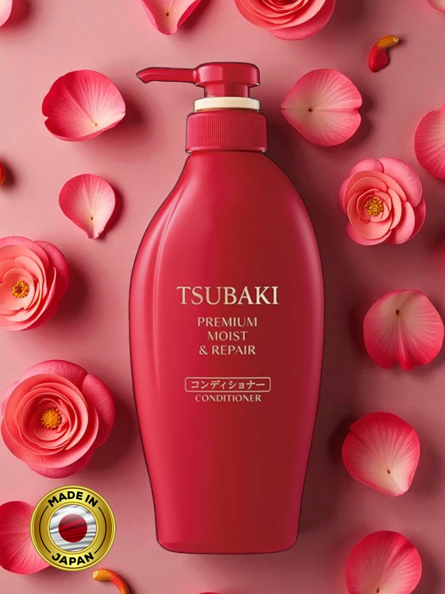 Tsubaki Premium Moist&Repair Японский увлажняющий кондиционер для сухих и поврежденных волос