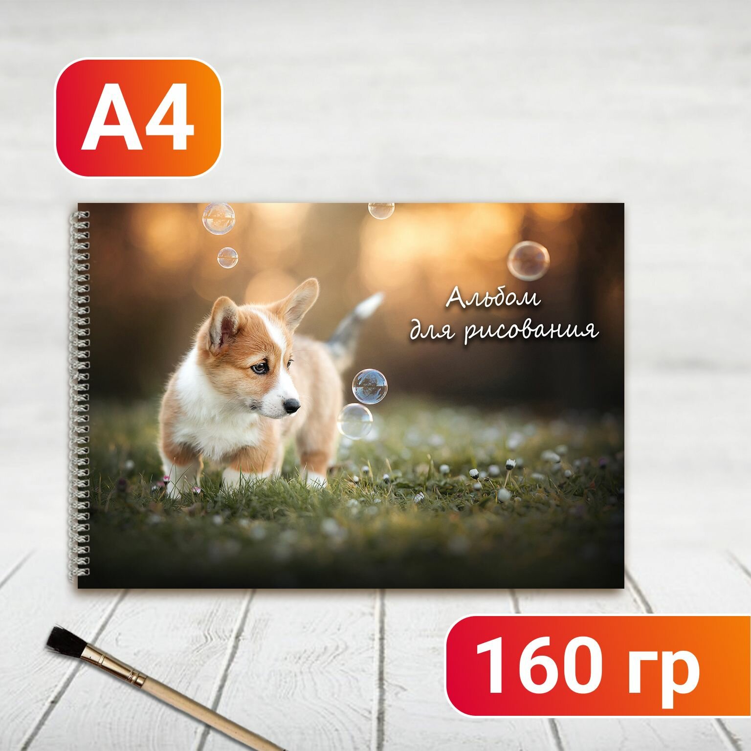 Альбом для рисования Корги