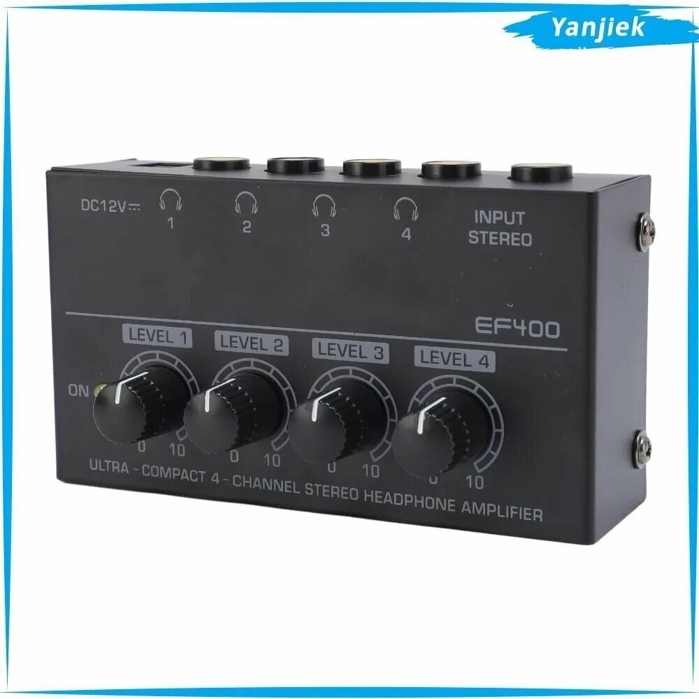4 Channel Headphone Amplifier, Портативный металлический стереоусилитель, для студийных и сценических выступлений Европейские правила