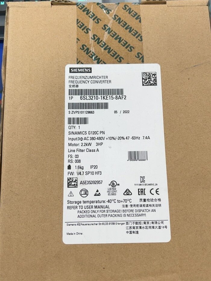 Модуль SIEMENS 6SL3210-1KE15-8AF2 INVERTER 6SL32101KE158AF2