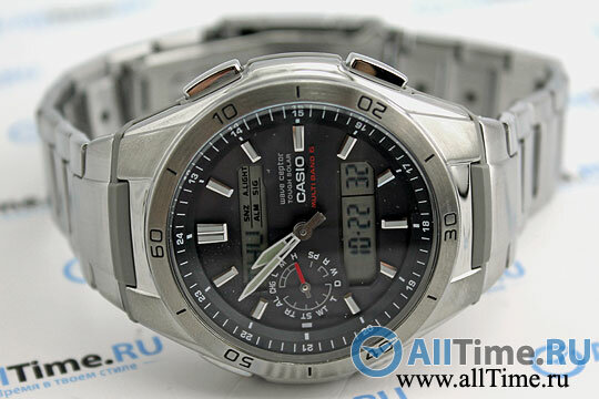 Наручные часы CASIO Wave Ceptor, серый/серебристый — фото 1
