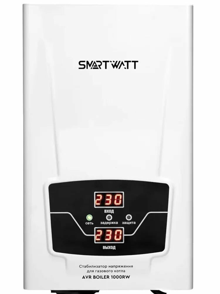 Стабилизатор напряжения для газового котла SMARTWATT AVR BOILER 1000RW (140W - 260W, 1000VA, 1 кВт, 50 Гц, розеток - 1,